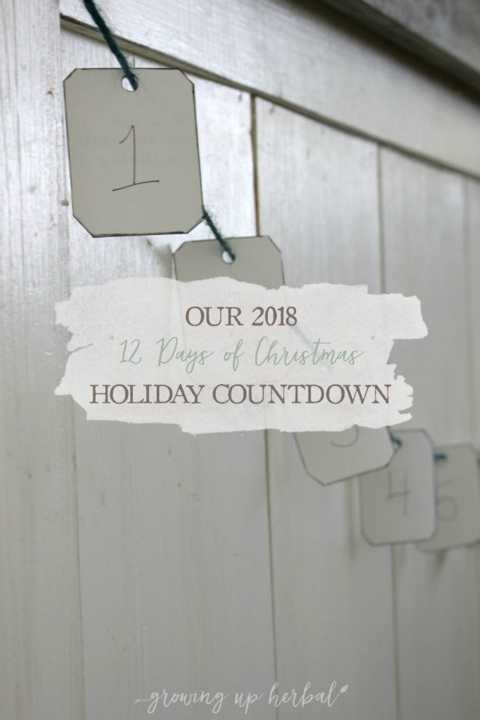 Our 2018 "12 Days of Christmas” Holiday Countdown - Growing Up Herbal