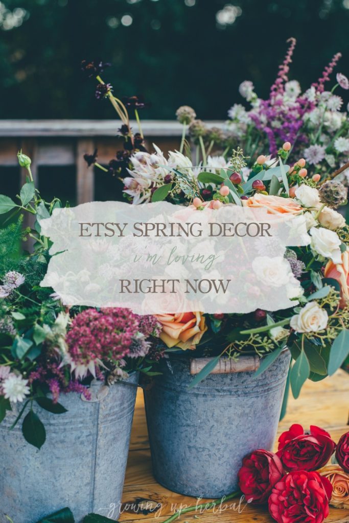 Etsy Spring Decor I'm Loving Right Now - Growing Up Herbal