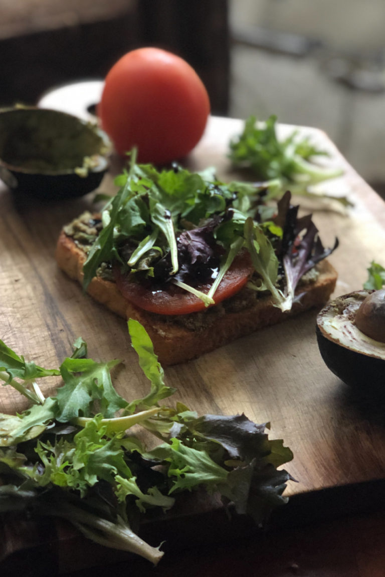 Things On Toast: Open-Faced ALT Breakfast Toast - Growing Up Herbal