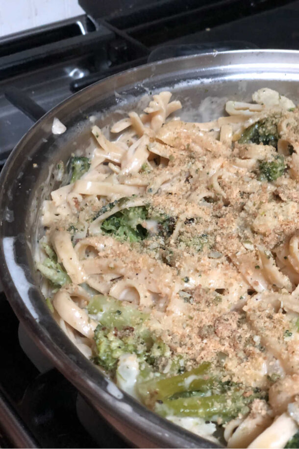 Vegan Cauli-Broc White Wine Pasta - Growing Up Herbal